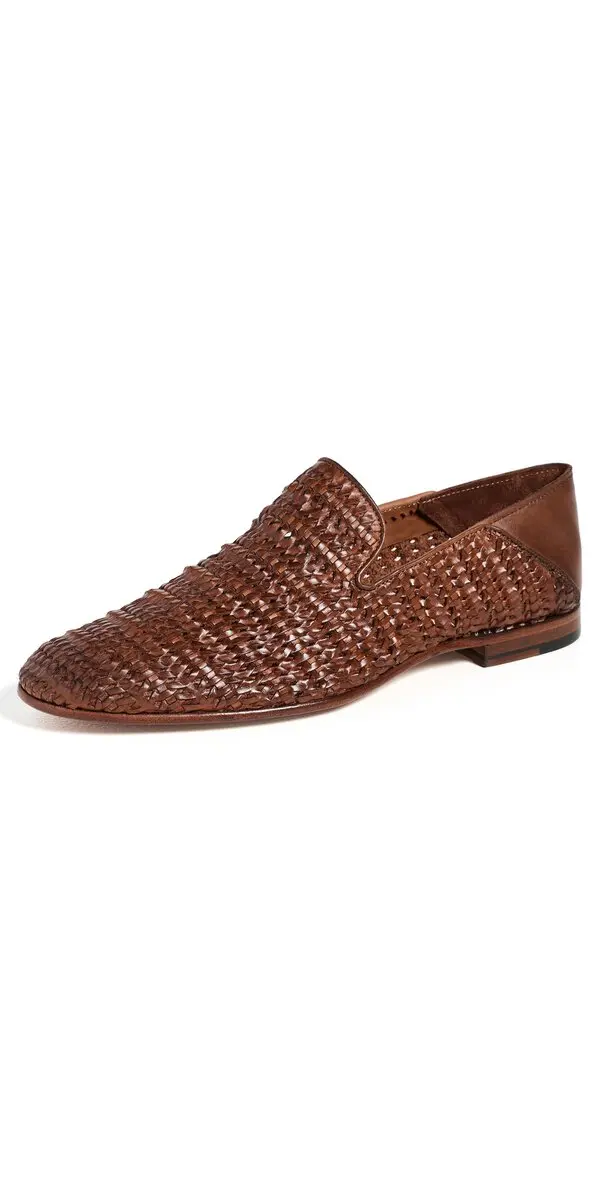 Allen Edmonds Portofino Woven Leather Loafers - Chili