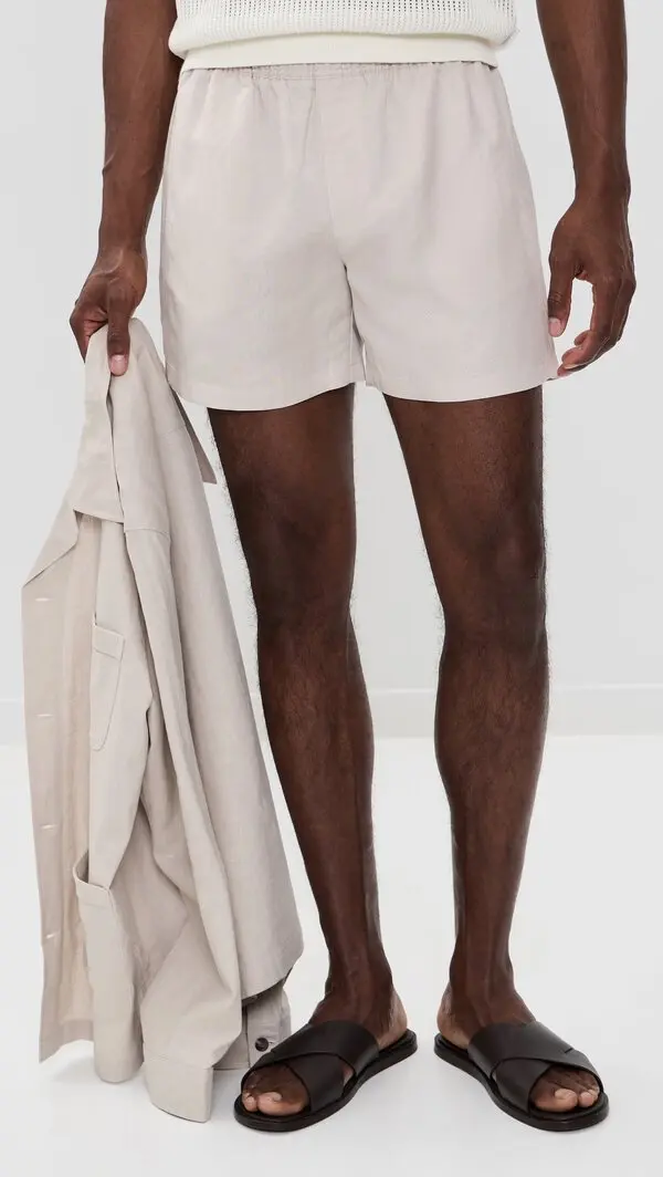 AUTO-REPLY Linen Blend Shorts - Sand