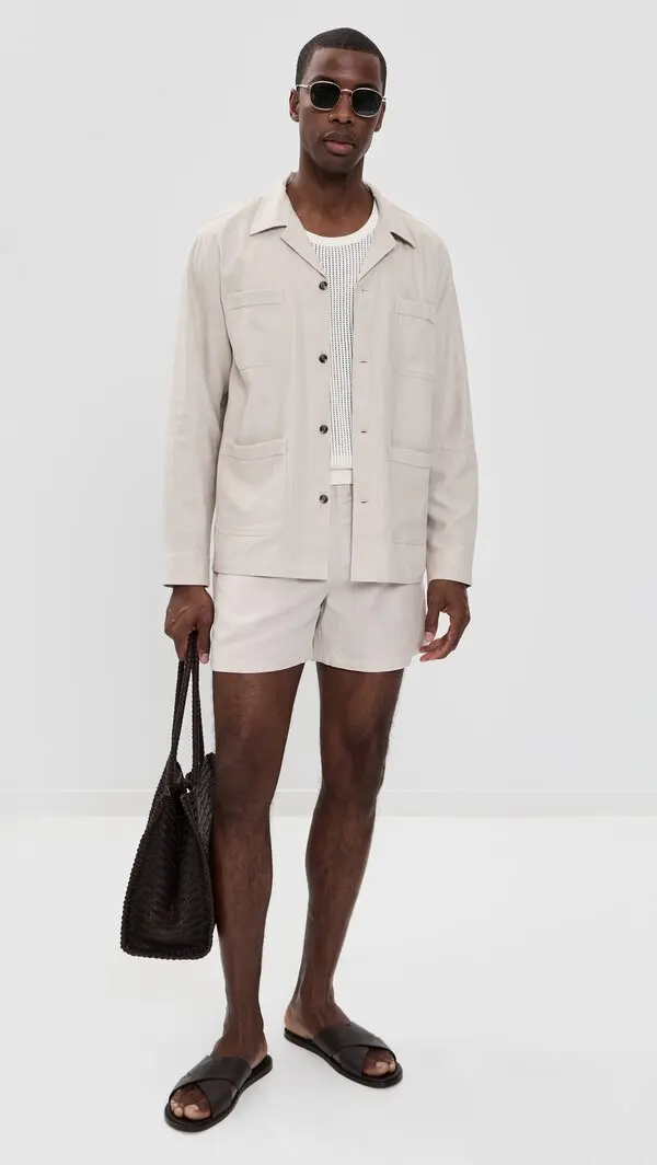 AUTO-REPLY Linen Blend Shorts - Sand