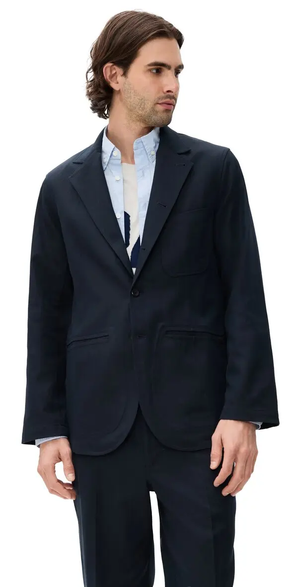 AARON LEVINE Workwear Suit Jacket - Deep Navy