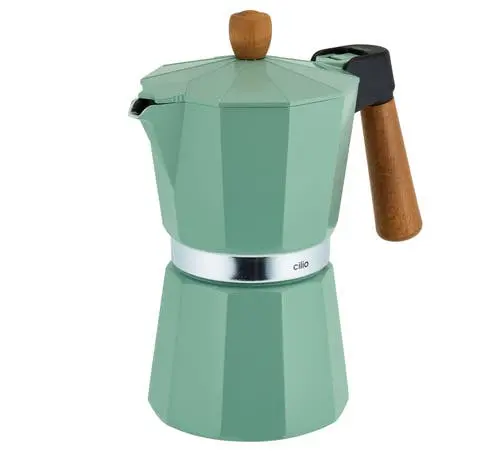 CILIO Legno Stovetop Espresso Maker - Mint