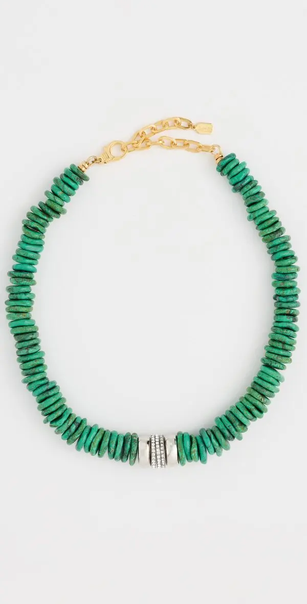 ELIZABETH COLE Dew Necklace - Green