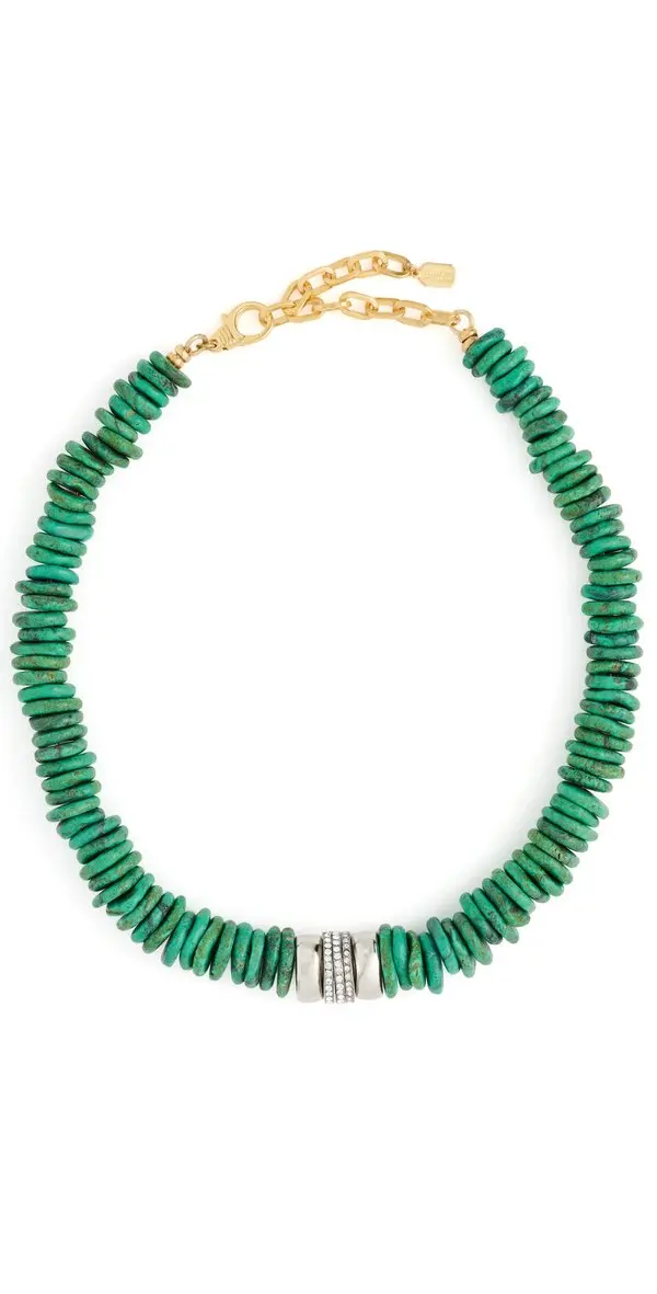 ELIZABETH COLE Dew Necklace - Green