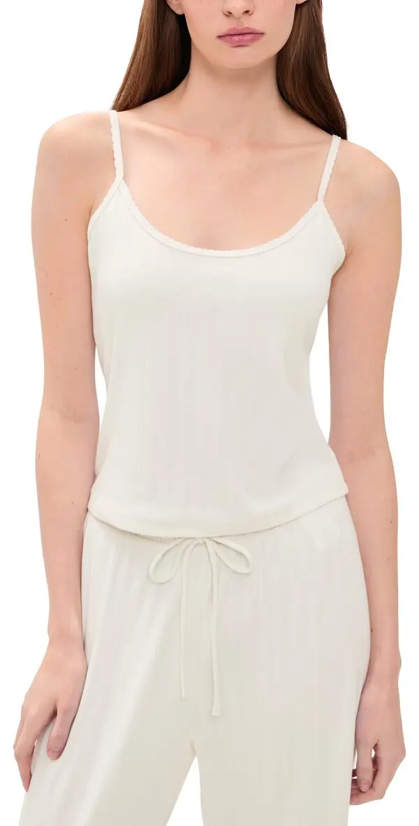 Z Supply Lynn Pointelle Camisole Top - Vanilla Ice