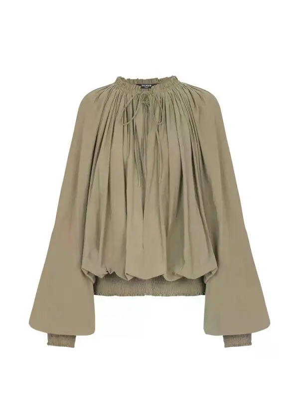 Balmain Balloon-sleeve Blouse - Green