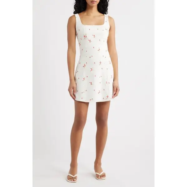 Rails Altadena Floral Mini Dress - Ecru Romantic Floral