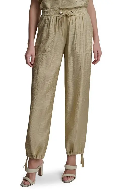 Dkny Tied Cuff Crinkled Ankle Pants - Mojave Desert
