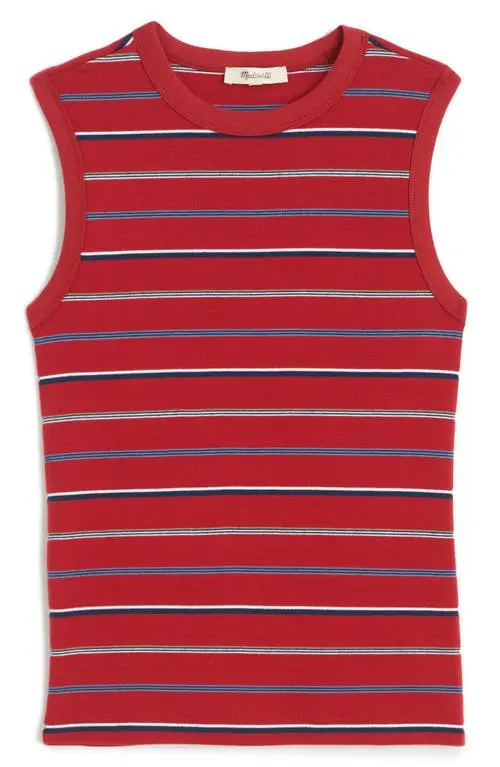 Madewell Compact Cotton Shell Tank - Barn Red