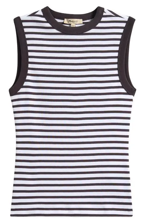 Madewell The '90s Compact Cotton Shell Tank - New York Stripe