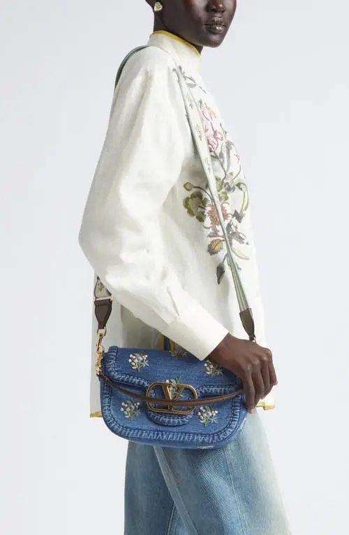 Valentino Garavani Alltime Denim Shoulder Bag