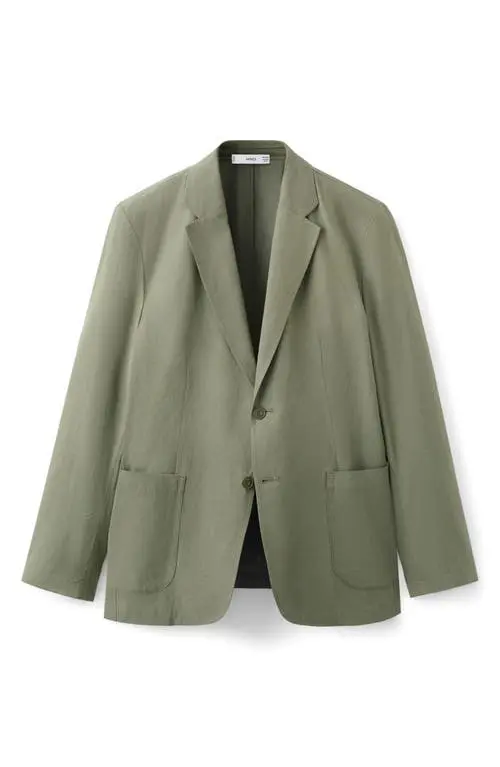 Mango Slim Fit Blazer - Green
