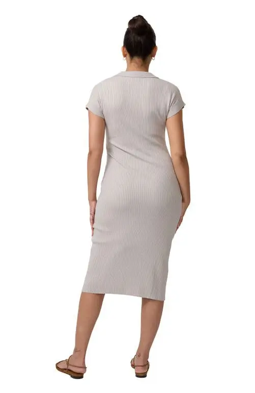 INGRID & ISABEL Polo Knit Maternity Midi Dress