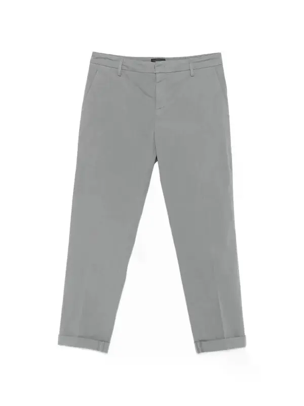 DONDUP Pressed-crease Turned-up Trousers - Grey