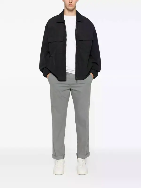 DONDUP Pressed-crease Turned-up Trousers - Grey