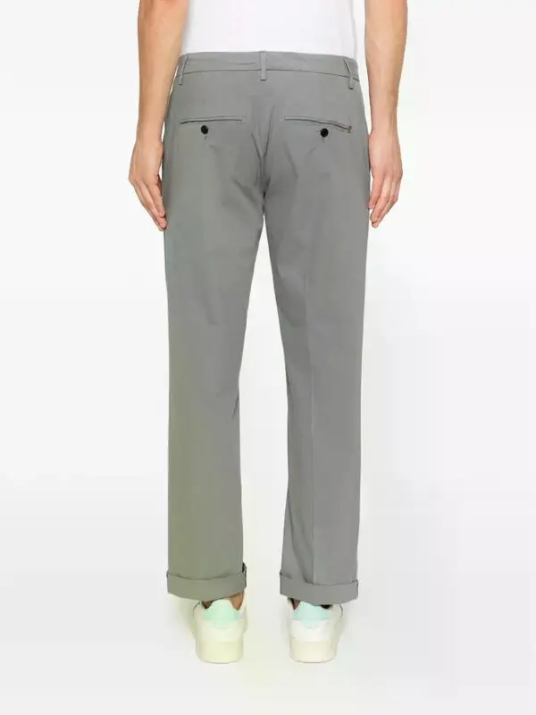 DONDUP Pressed-crease Turned-up Trousers - Grey