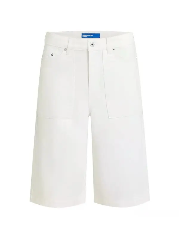 Karl Lagerfeld Denim Bermuda Shorts - Neutrals