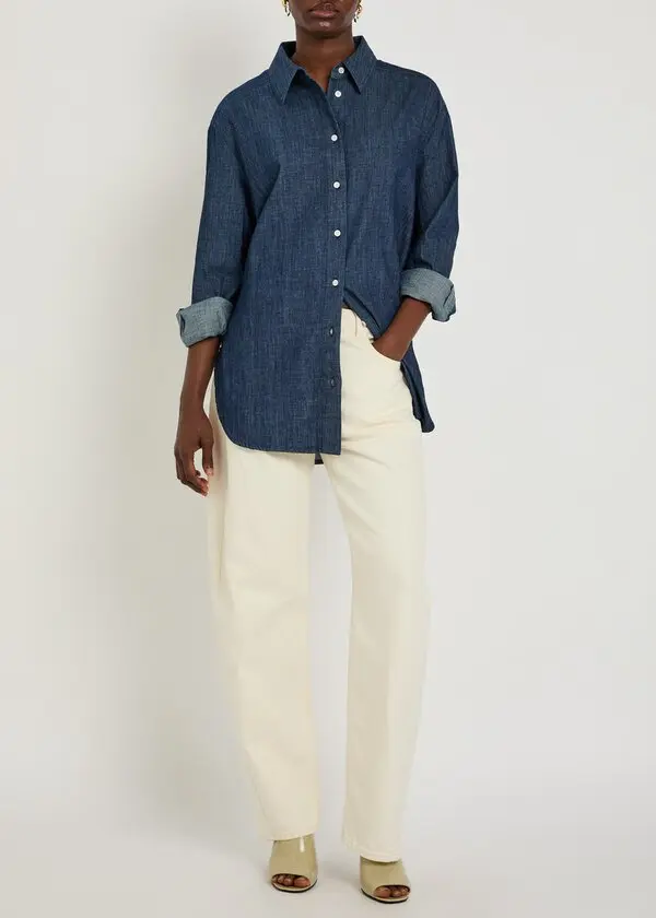 Another Tomorrow Chambray Denim Shirt