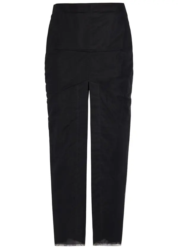 Rick Owens Tulle Midi Skirt - Black