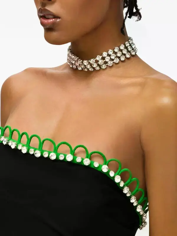 NAFSIKA SKOURTI Crystal-embellished A-line Dress