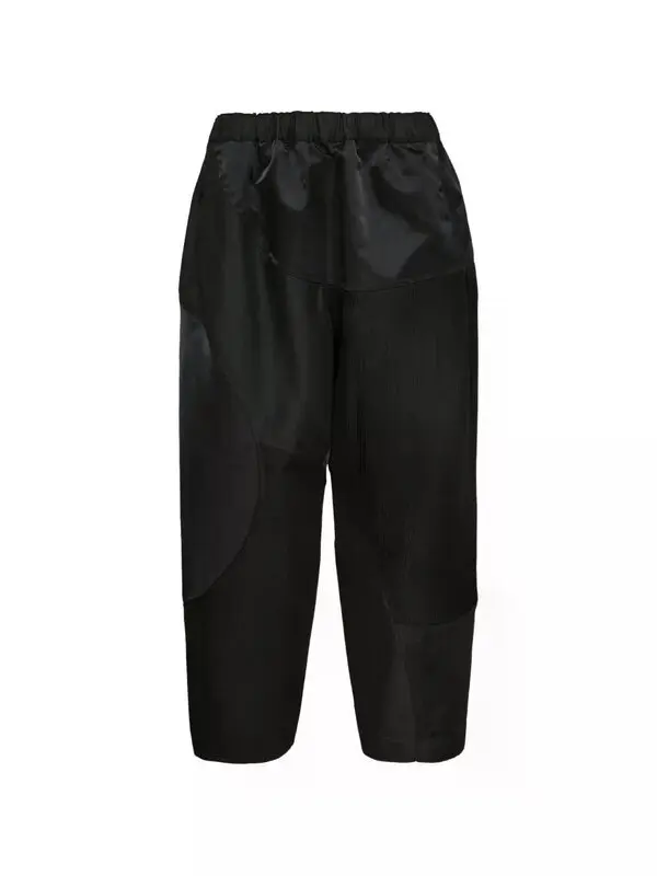 Comme Des Garçons Patchwork Cropped Trousers - Black