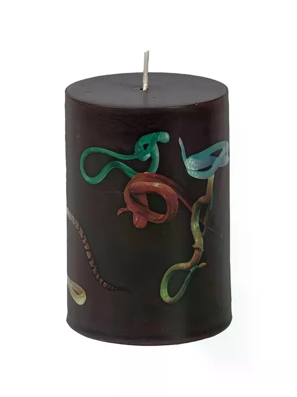SELETTI Toiletpaper Snake-print Candle - Brown
