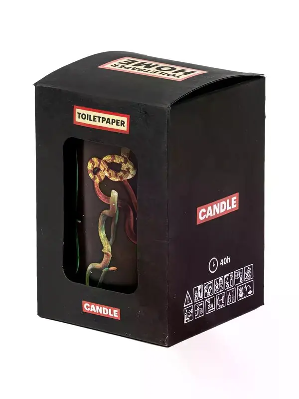 SELETTI Toiletpaper Snake-print Candle - Brown