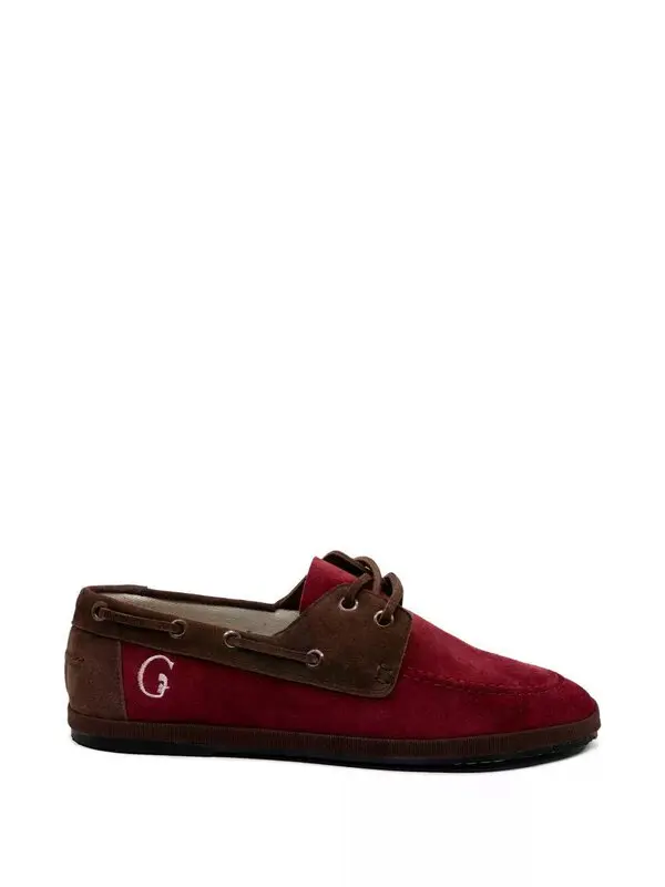 GONDOLINA Boccolo Suede Boat Shoes - Red