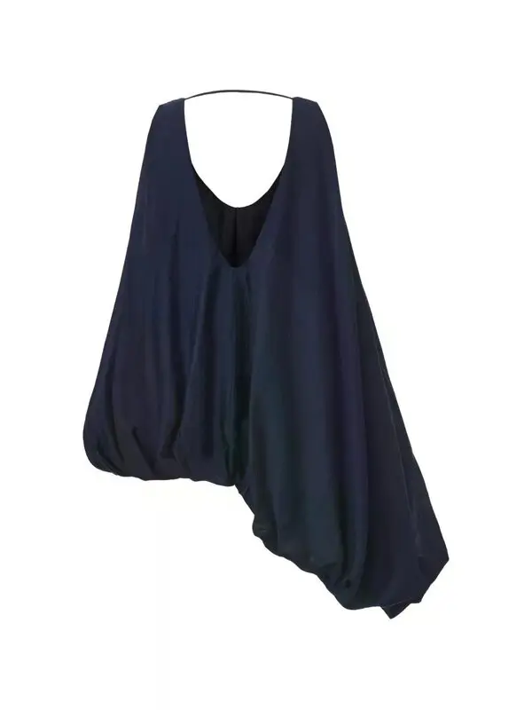 ILI NODE Fleur Pinstriped Asymmetric Top