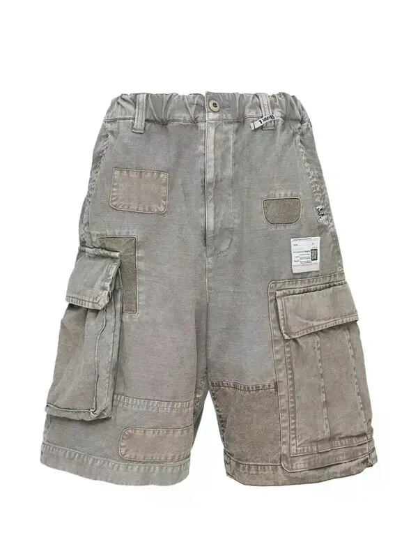 Mihara Yasuhiro Repaired Cotton Cargo Shorts - Grey
