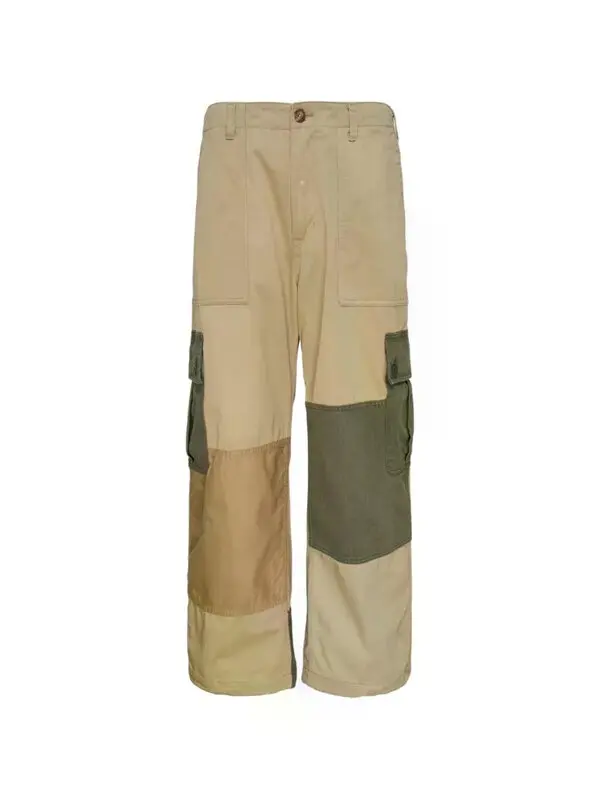Comme Des Garçons Patchwork Cotton Cargo Pants - Neutrals