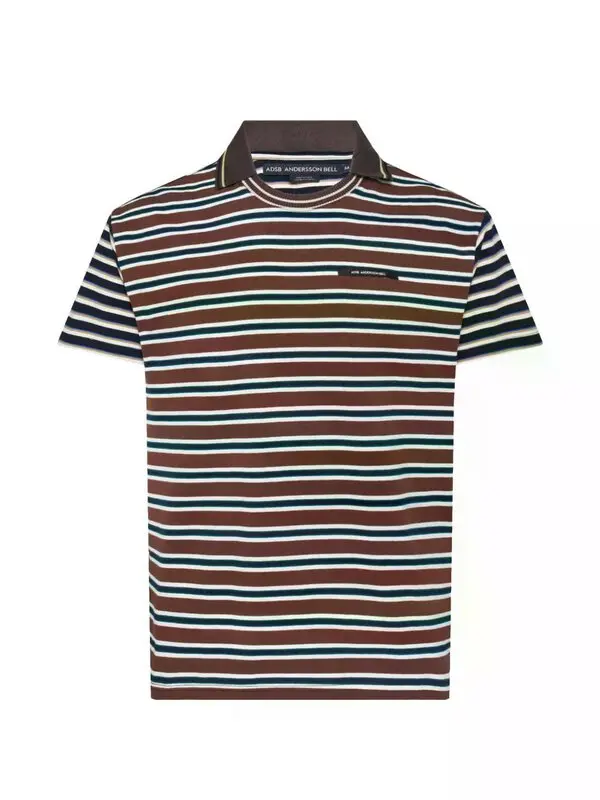 Andersson Bell Striped Polo-collar T-shirt