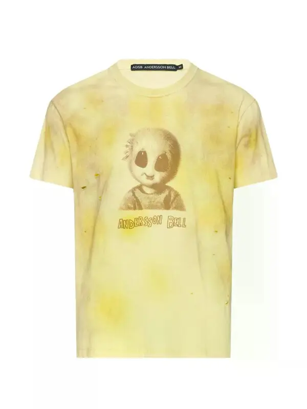 Andersson Bell Alien Machinery Cotton T-shirt - Yellow