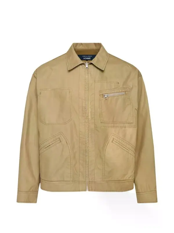 Comme Des Garçons Zip-fastening Pocket Jacket - Neutrals
