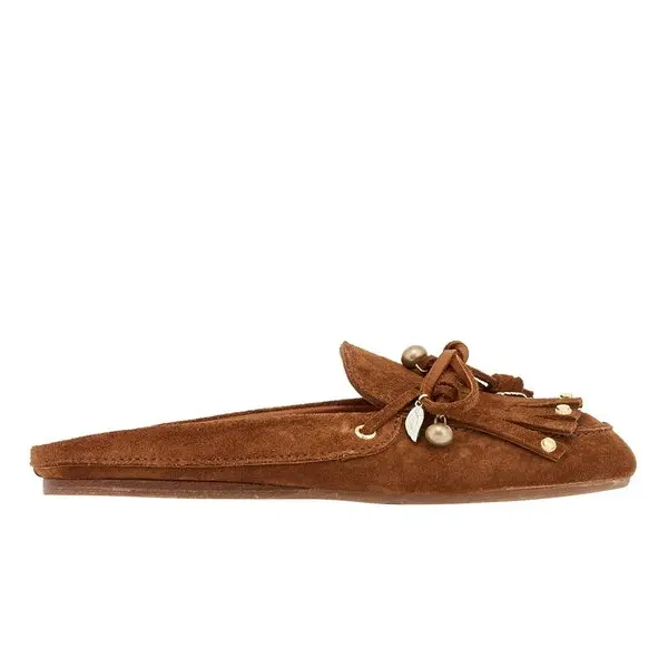 ANCIENT GREEK SANDALS Rota Suede Mules - Rust