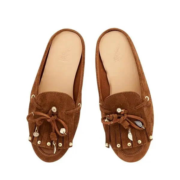 ANCIENT GREEK SANDALS Rota Suede Mules