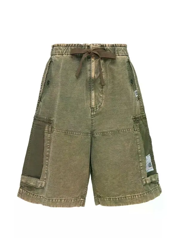 Mihara Yasuhiro Paneled Cargo Shorts - Green