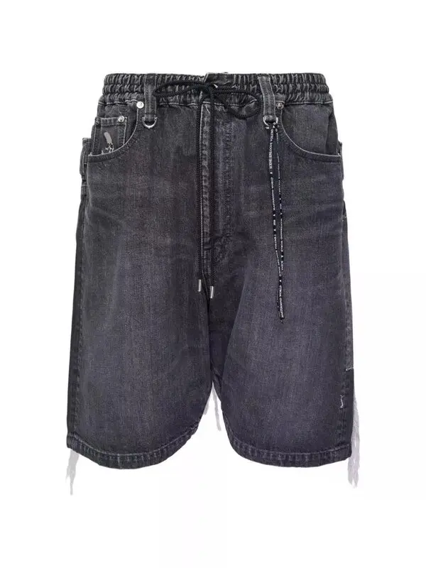 MASTERMIND WORLD Distressed Denim Shorts - Black