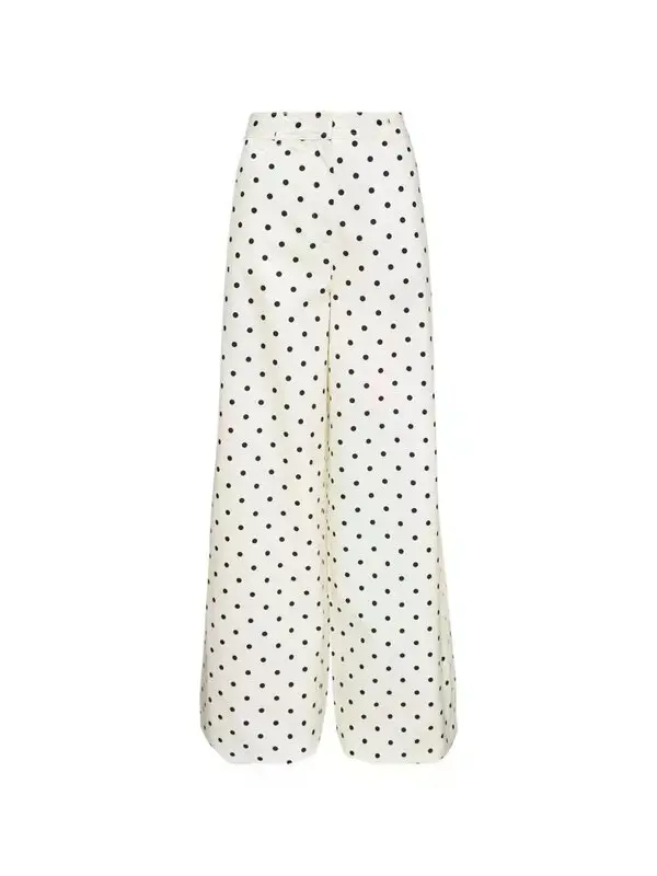 MSGM Polka-dot Trousers - White