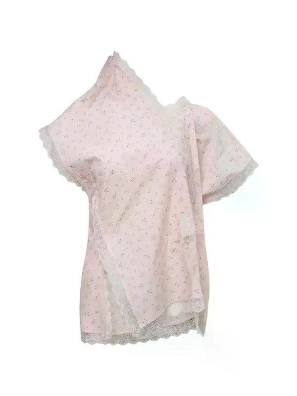 PUSHBUTTON Asymmetric Star Blouse - Pink