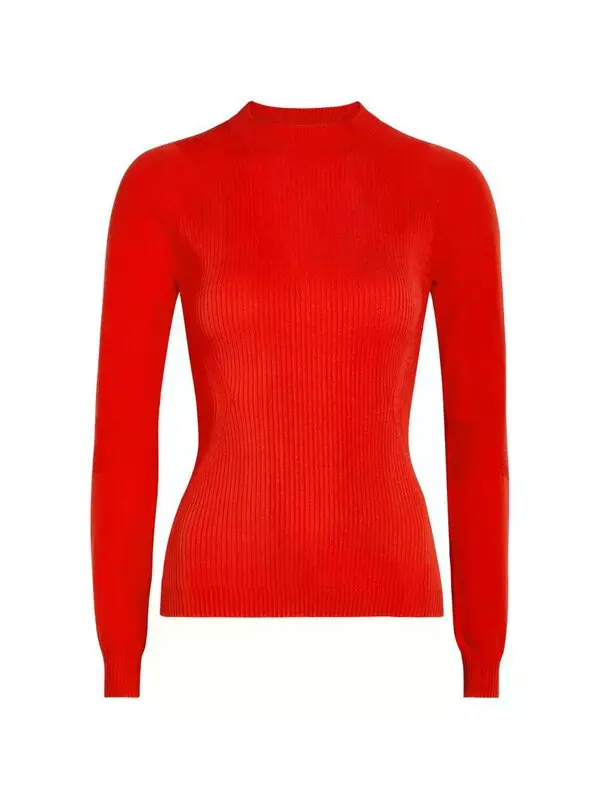 Moncler Raglan-sleeved Ribbed Sweater - Red