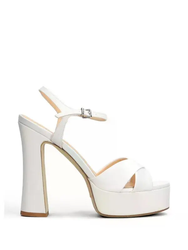 CHANTAL 14cm Platform Sandals - White