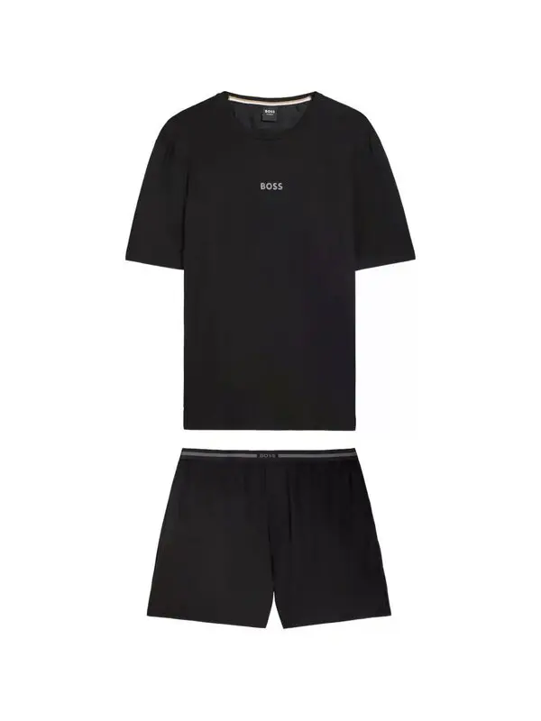 BOSS Logo-print Pyjamas Set - Black