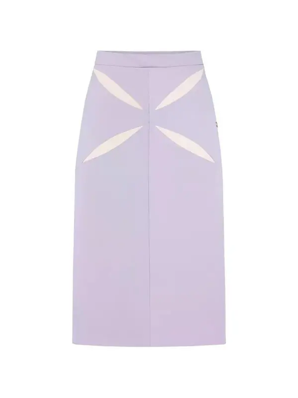 Elisabetta Franchi Split-detail Midi Skirt - Purple