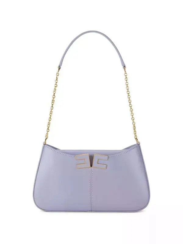 Elisabetta Franchi Logo-plaque Shoulder Bag - Purple