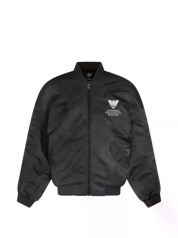 Adidas X Willy Chavarria Embroidered Bomber Jacket - Black