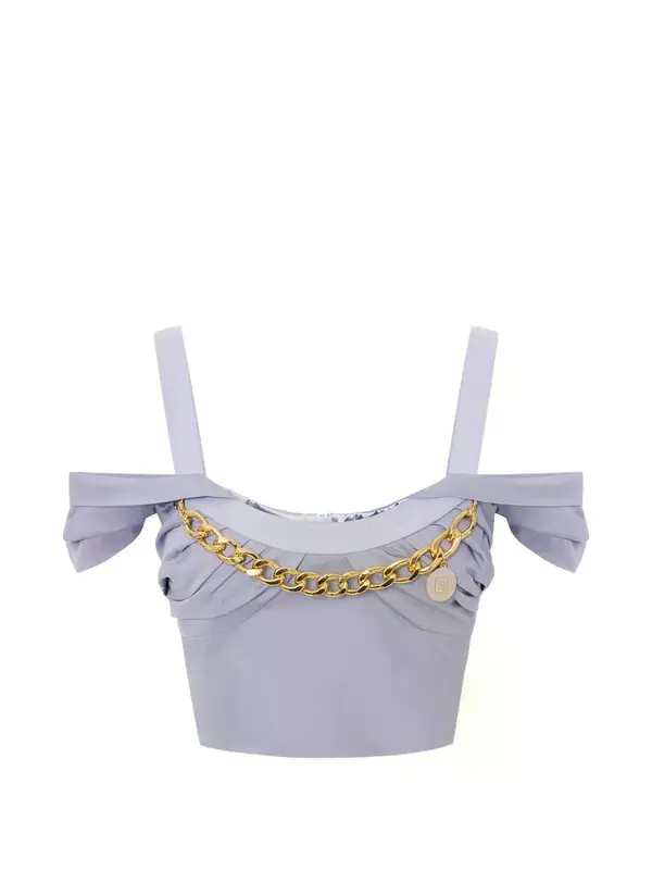 Elisabetta Franchi Off-shoulder Top - Purple