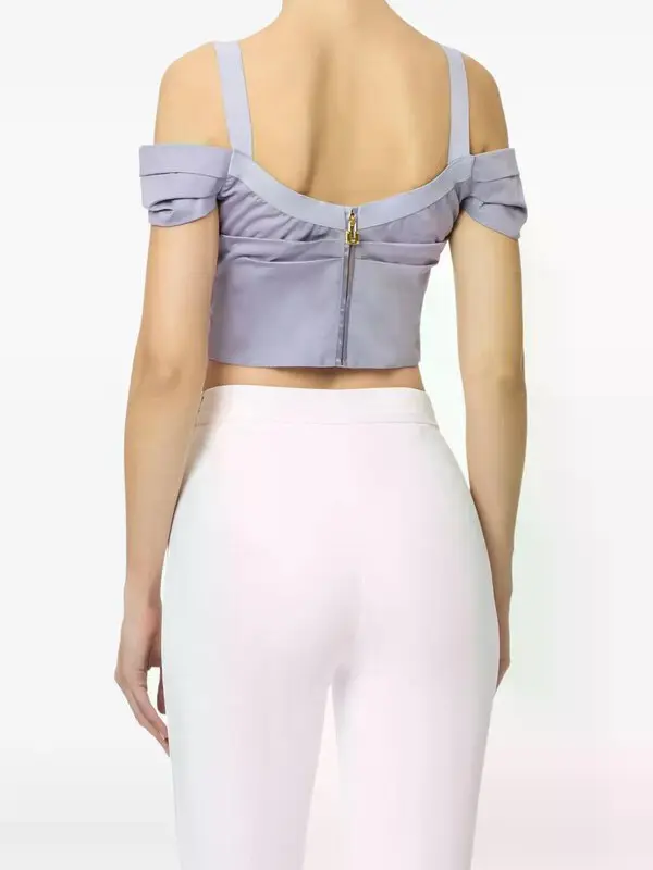Elisabetta Franchi Off-shoulder Top - Purple