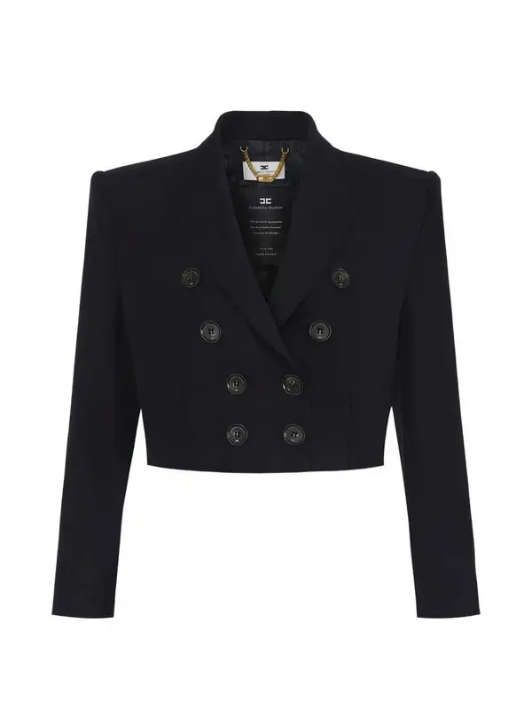 Elisabetta Franchi Double-breasted Jacket - Black