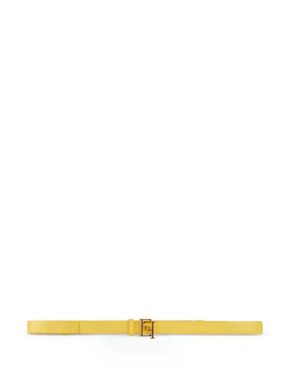 Elisabetta Franchi Logo-buckle Leather Belt - Yellow