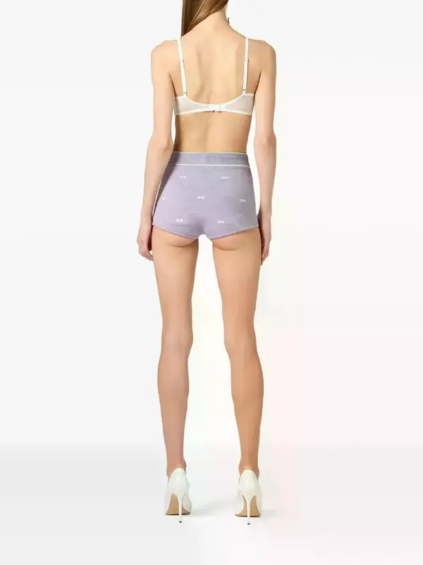 Elisabetta Franchi Diamond Jacquard Knit Shorts